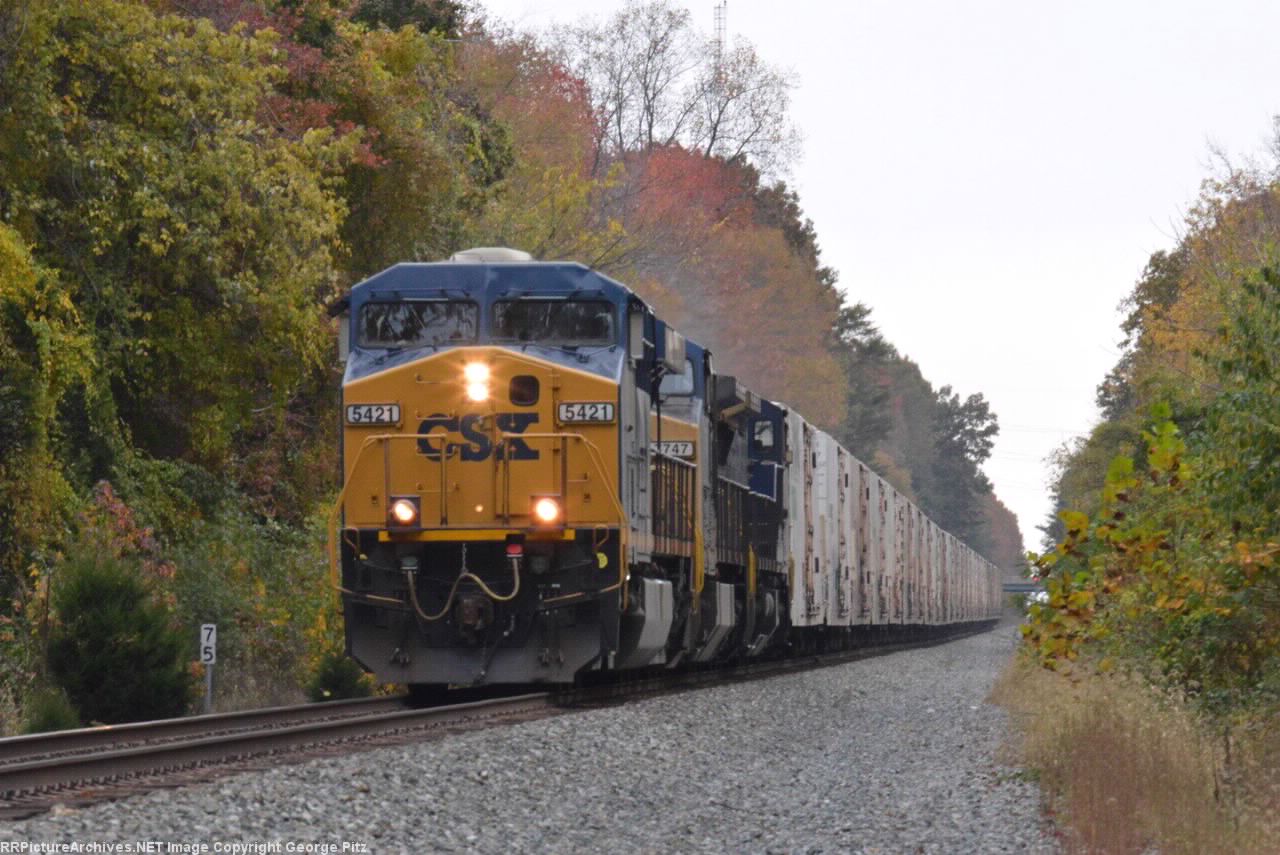 CSX 5421 and train Q145